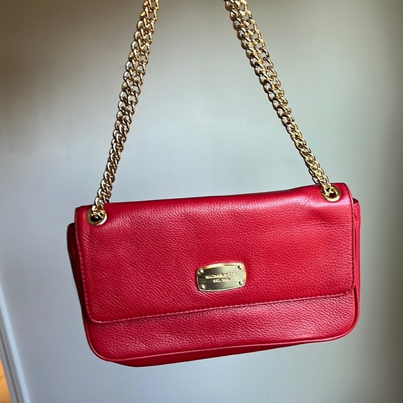 Michael Kors | Bags | Michael Kors Red Shoulder Bag | Poshmark